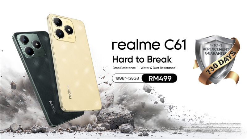realme C61 launched with 2-year warranty priced at RM499