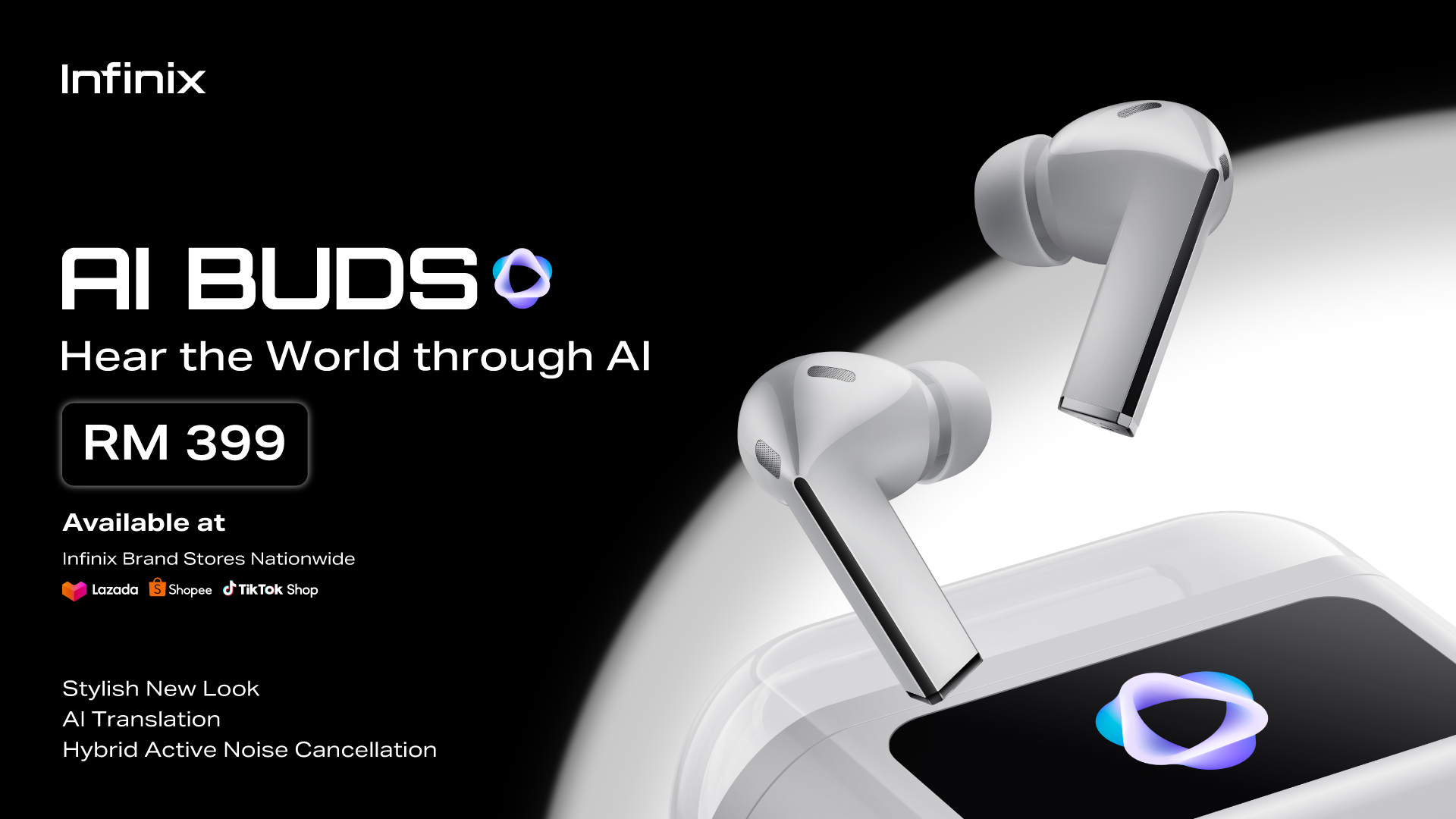 Infinix AI Buds Real-Time Translation Premium Sound and Design