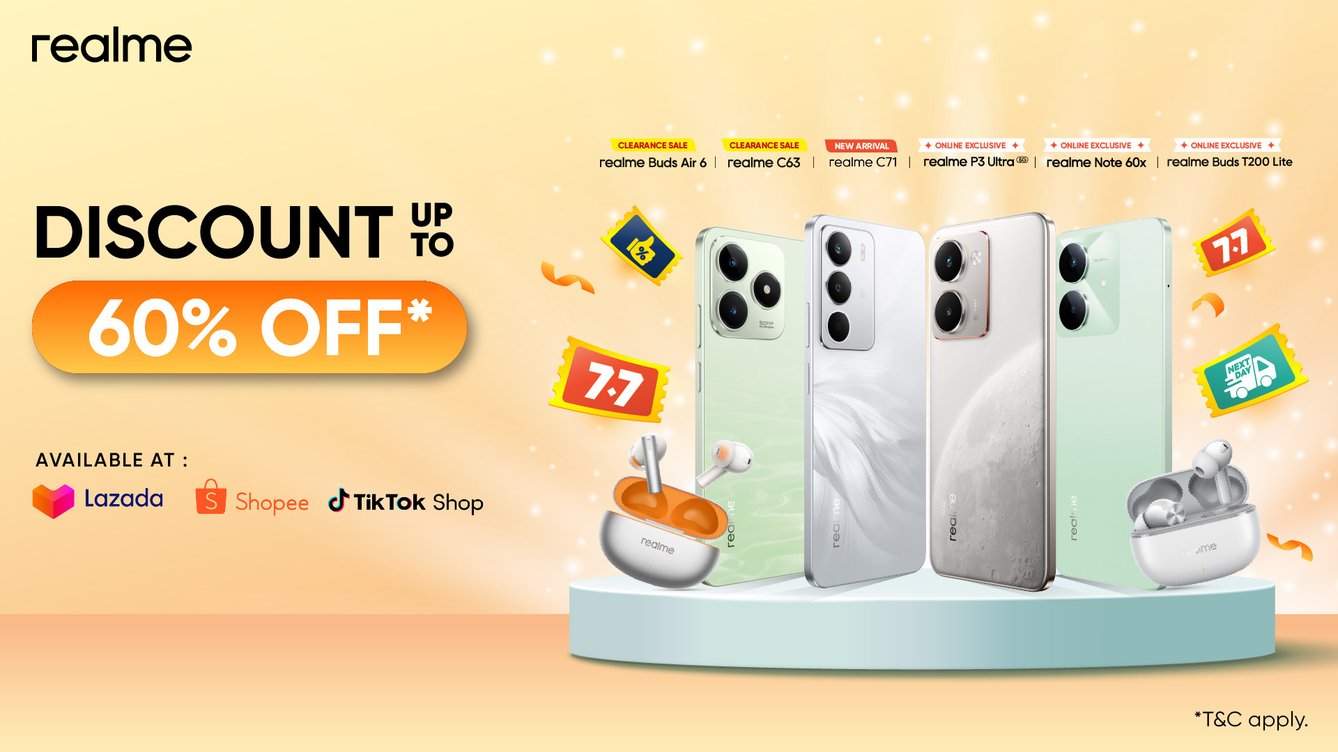 realme 7.7 Sale Offers Major Discounts on Shopee Lazada TikTok